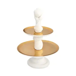 Jonathan Adler Eden Bon Bon Tray - White/gold