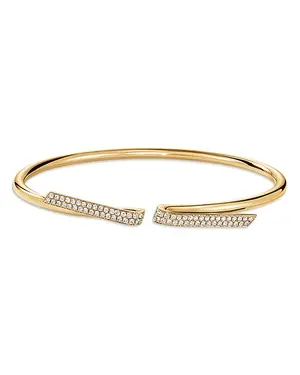 Hearts On Fire 18k Yellow Diamond Cuff Bangle Bracelet - Gold