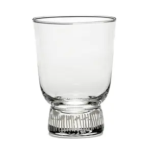SERAX Glass Stripe Feast Sandblasted Glasses, Set Of 4