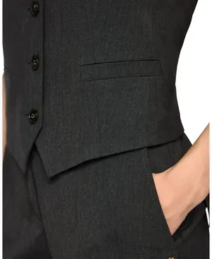 MARC CAIN Fitted Waistcoat With Belt