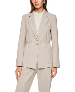 MARC CAIN Notched Lapel Blazer With Belt