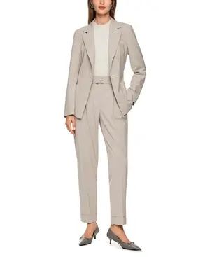 MARC CAIN Notched Lapel Blazer With Belt