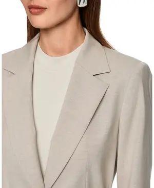 MARC CAIN Notched Lapel Blazer With Belt