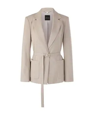 MARC CAIN Notched Lapel Blazer With Belt