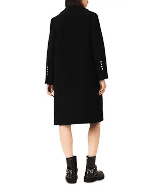 Maje Long Wool-blend Coat
