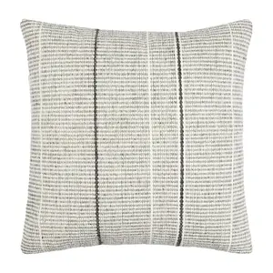 LIVABLISS Surya Borderline Decorative Pillow - Taupe/cream