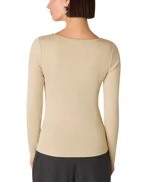 Whistles Sparkle Rib Jersey Top