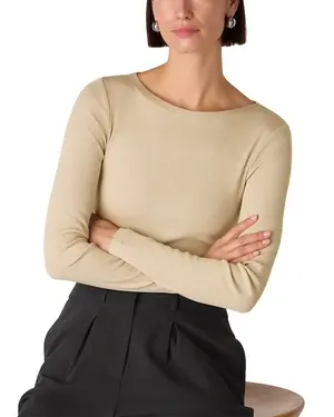 Whistles Sparkle Rib Jersey Top