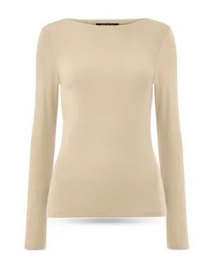 Whistles Sparkle Rib Jersey Top
