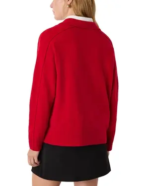 Whistles Wool Collar Neck Knit Sweater
