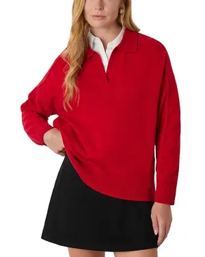 Whistles Wool Collar Neck Knit Sweater