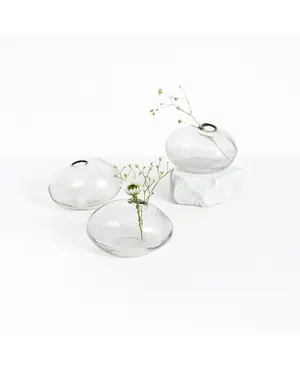 THE COLLECTIVE HOME Pebbled Natura Vases Set Of 3