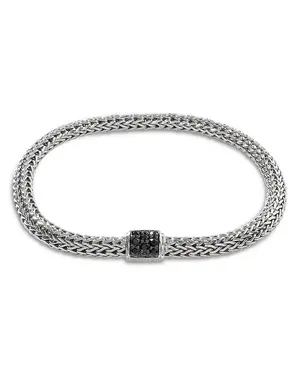 John Hardy Sterling Silver Icon Chain Bracelet - Black