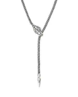John Hardy Sterling Naga Dragon Lariat Necklace - Silver
