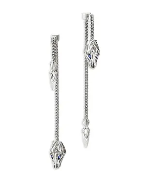 John Hardy Sterling Naga Dragon Drop Earrings - Silver
