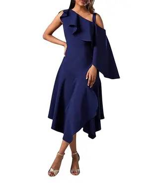women's cocktail dresses with ruffles