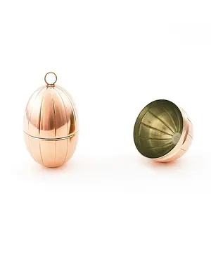 COPPERMILL KITCHEN Cmk Vintage Inspired Handmade Egg Ornaments Set Of 2 - Copper