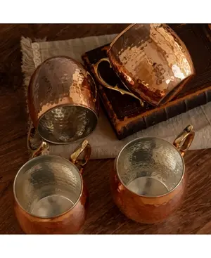 COPPERMILL KITCHEN Cmk Vintage Inspired Moscow Mule Mugs, Set Of 4