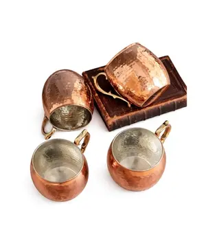 COPPERMILL KITCHEN Cmk Vintage Inspired Moscow Mule Mugs, Set Of 4