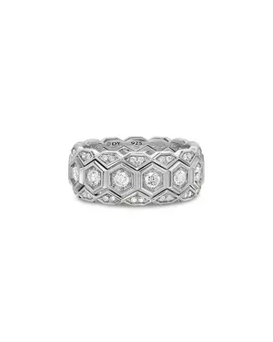 David Yurman Hex Stack Ring Silver