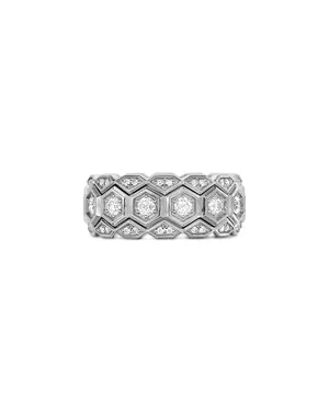 David Yurman Hex Stack Ring - Silver