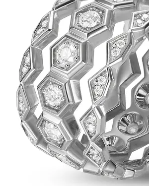 David Yurman Hex Stack Ring - Silver