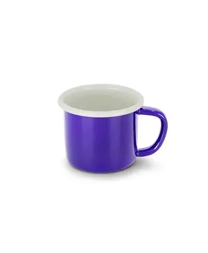 ELIFLE Enamel Mug, Set Of 4 - Royal Blue Ivory