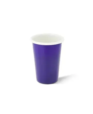 ELIFLE Large Enamel Tumbler, Set Of 4 - Royal Blue Ivory