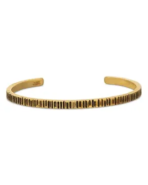 John Varvatos Notched Cuff Bracelet - Brass