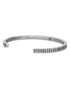 John Varvatos Sterling Notched Cuff Bracelet