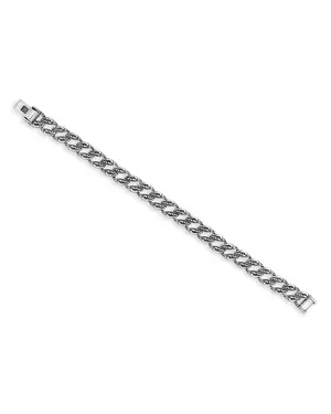 John Varvatos Sterling Gothic Textured Curb Link Bracelet