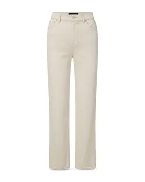 Veronica Beard Leah Mid-rise Straight Jeans - Ecru