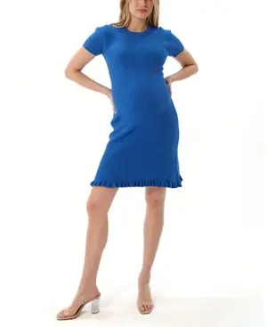 MARION Knit Maternity Sweater Dress With Hem Detail