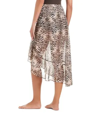 BEYOND CONTROL Bleu Rod Beattie Cover-up Tie Waist Skirt