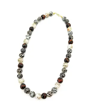 KAZURI Beaded Necklace - African Gold
