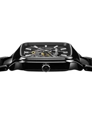 RADO True Square Skeleton Watch, 38mm X 38mm - Black/black