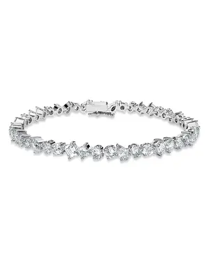 SWAROVSKI 14k White Gold Lab Grown Diamond Tennis Bracelet - Silver