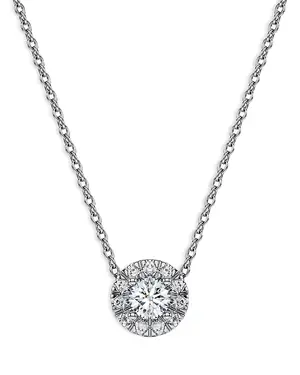 SWAROVSKI Eternity Certified Lab Grown Diamond Halo Pendant Necklace - Silver
