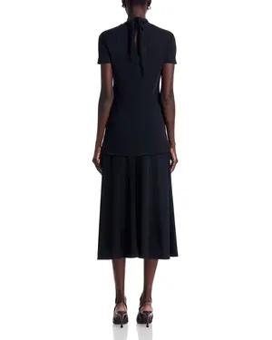 JIL SANDER Tie Neck Drop Waist Dress
