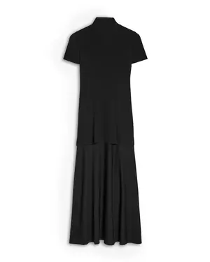 JIL SANDER Tie Neck Drop Waist Dress