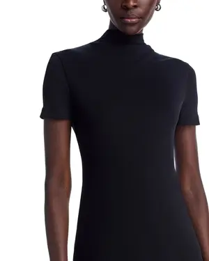 JIL SANDER Tie Neck Drop Waist Dress