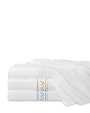 PRATESI Impero Flat Sheet, King - White/beige