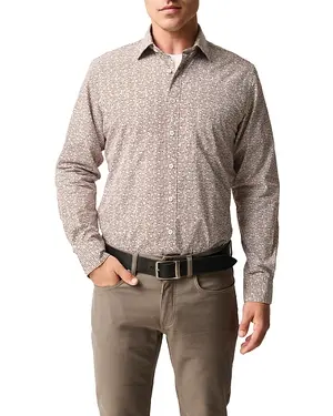Rodd & Gunn Eastborne Long Sleeve Sports Fit Shirt Olive
