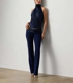 Ralph Lauren Stretch-silk Charmeuse Sleeveless Blouse