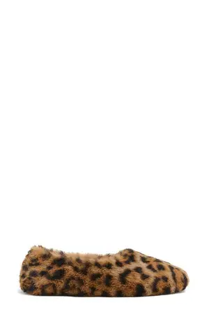 Apparis Magda Faux Fur Slipper - Leopard