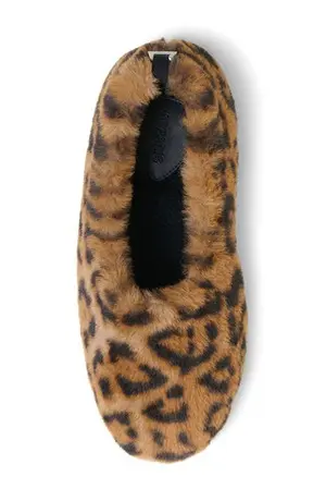 Apparis Magda Faux Fur Slipper - Leopard