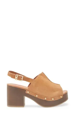 BOTTERO Slingback Peep Toe Platform Sandal