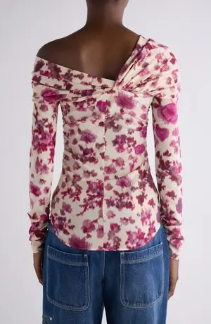 Isabel Marant Étoile Danka Long Sleeve Stretch-silk Top - Pink