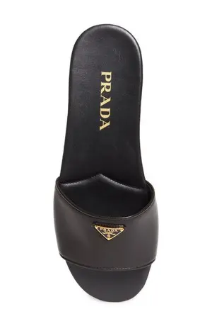 Prada Logo Slide Sandal