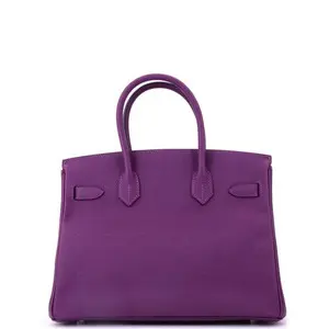 Hermès Birkin Handbag Purple Epsom With Palladium Hardware 30 - Anemone